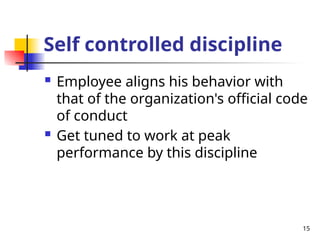 discipline is self control subordinate behaviour | PPTX