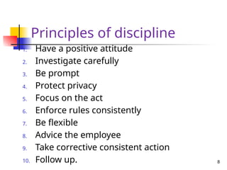 discipline is self control subordinate behaviour | PPT