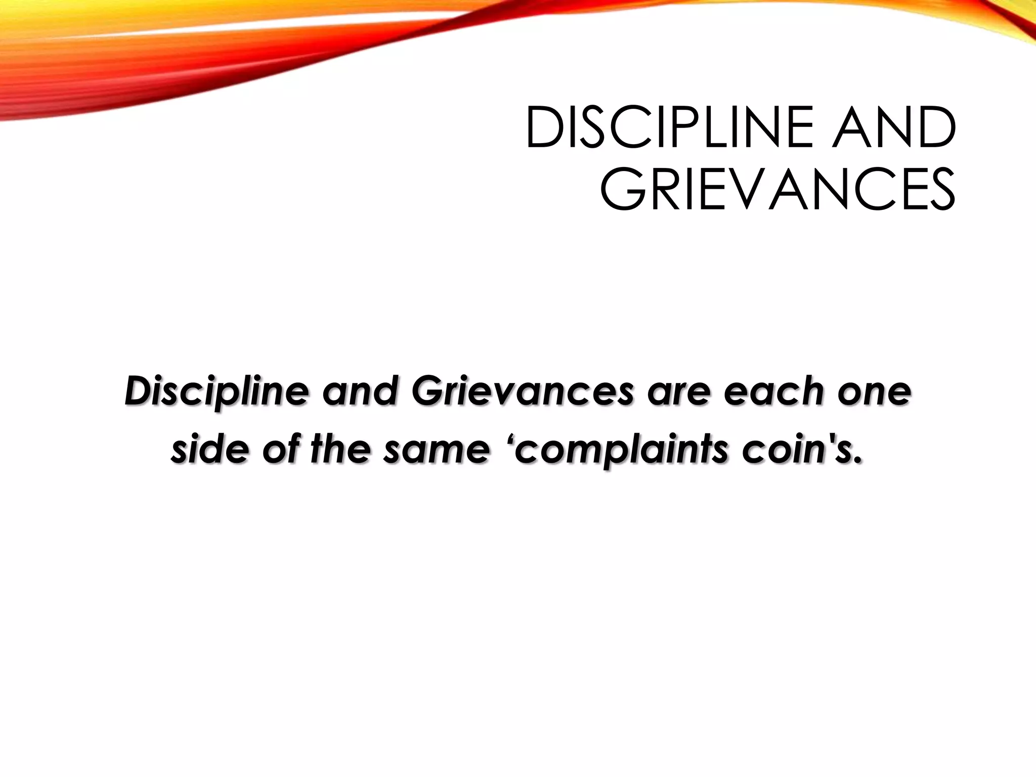 Employee Discipline and Grievance Handling | PPTX