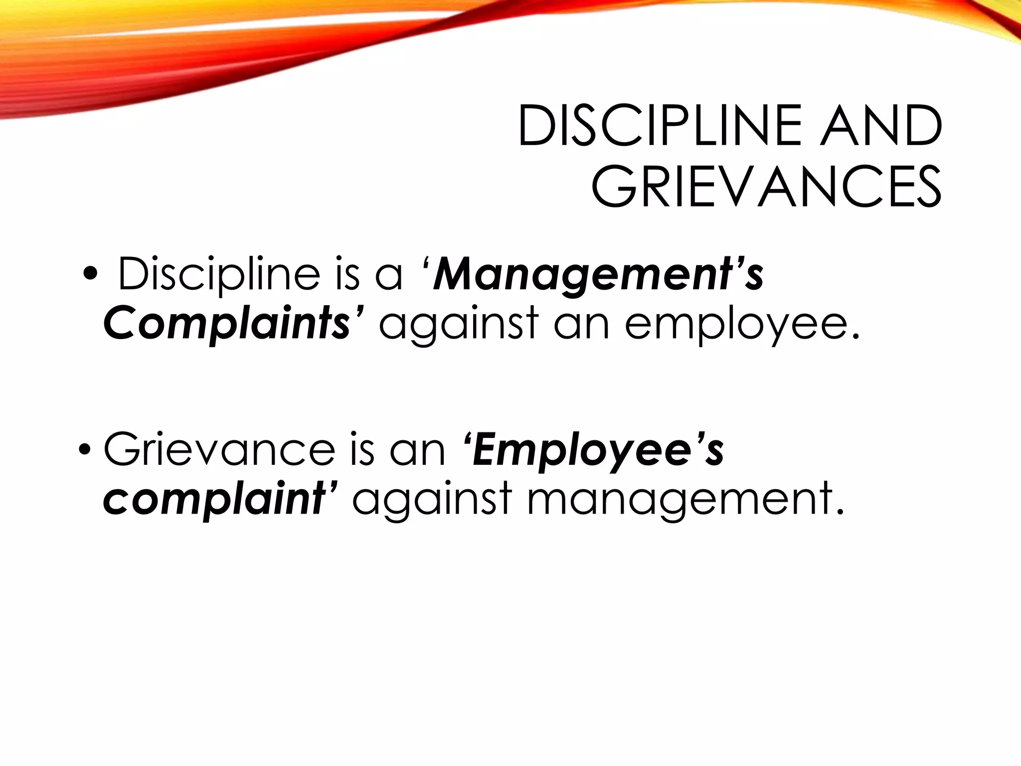 Employee Discipline and Grievance Handling | PPTX