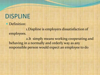 Discipline and grievance management | PPTX