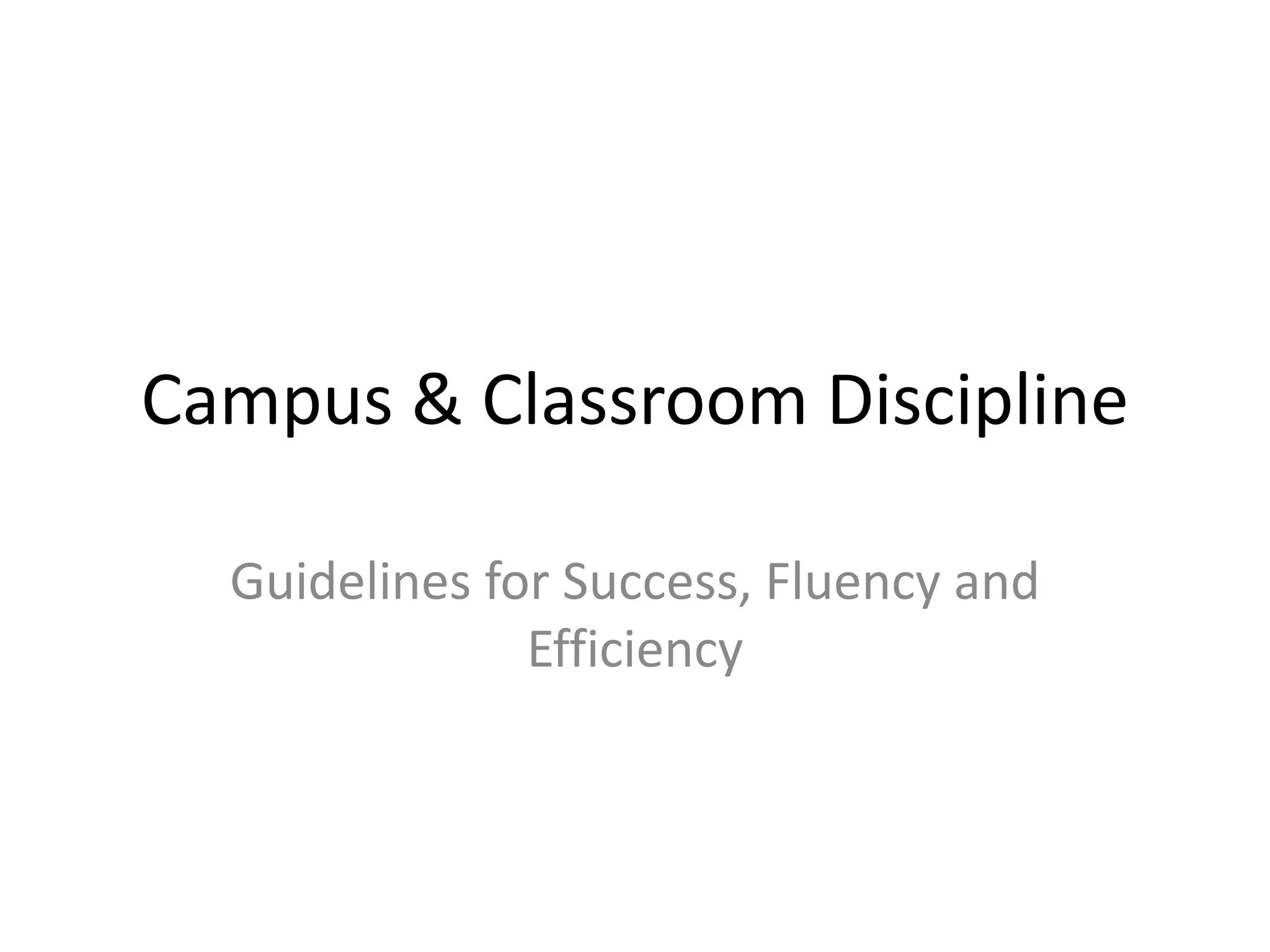 Discipline (Demerits & Referrals) | PPT