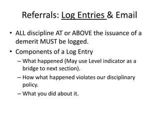 Discipline (Demerits & Referrals) | PPTX