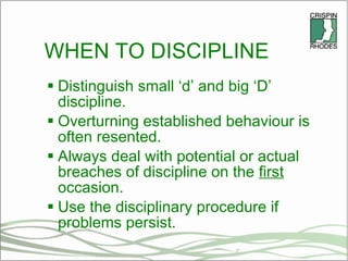 Discipline Discipline Discipline March 2010 | PPT