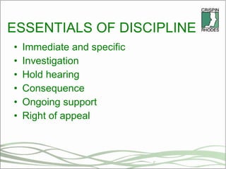 Discipline Discipline Discipline March 2010 | PPT