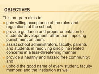 Discipline Formation Program | PPTX | Education