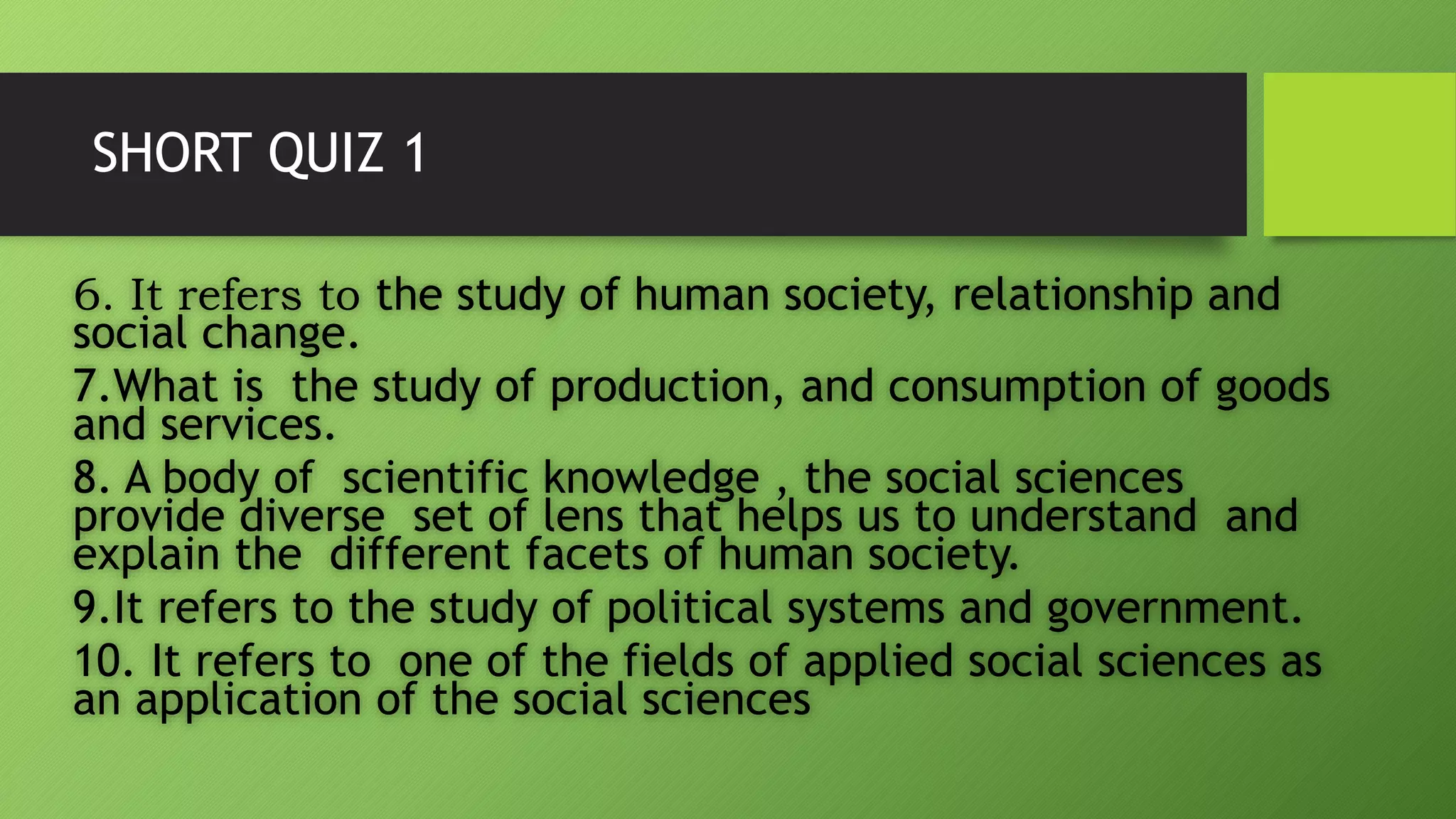 BRANCHES OF SOCIAL SCIENCE | PPTX