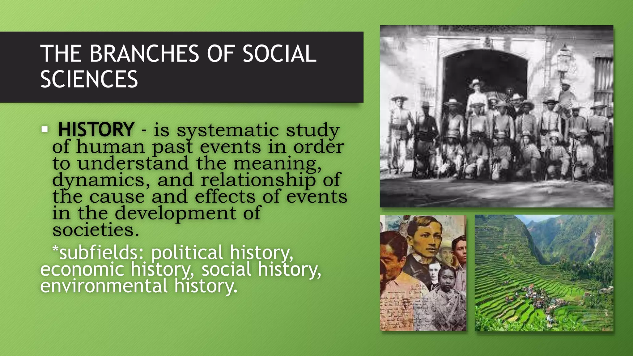 BRANCHES OF SOCIAL SCIENCE | PPTX