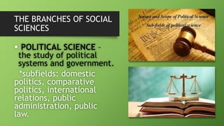 BRANCHES OF SOCIAL SCIENCE | PPTX