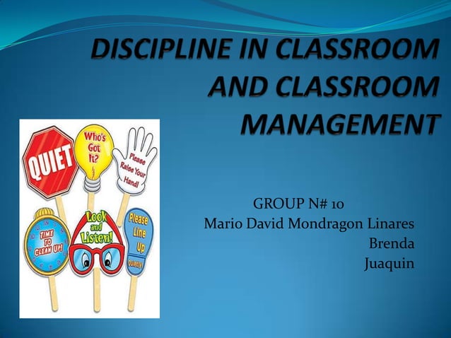 Discipline in classroom and classroom management | PPTX | Professional ...