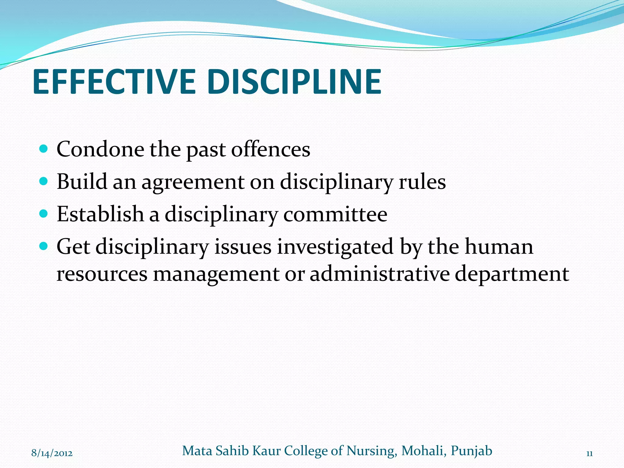 Discipline in nursing | PPTX