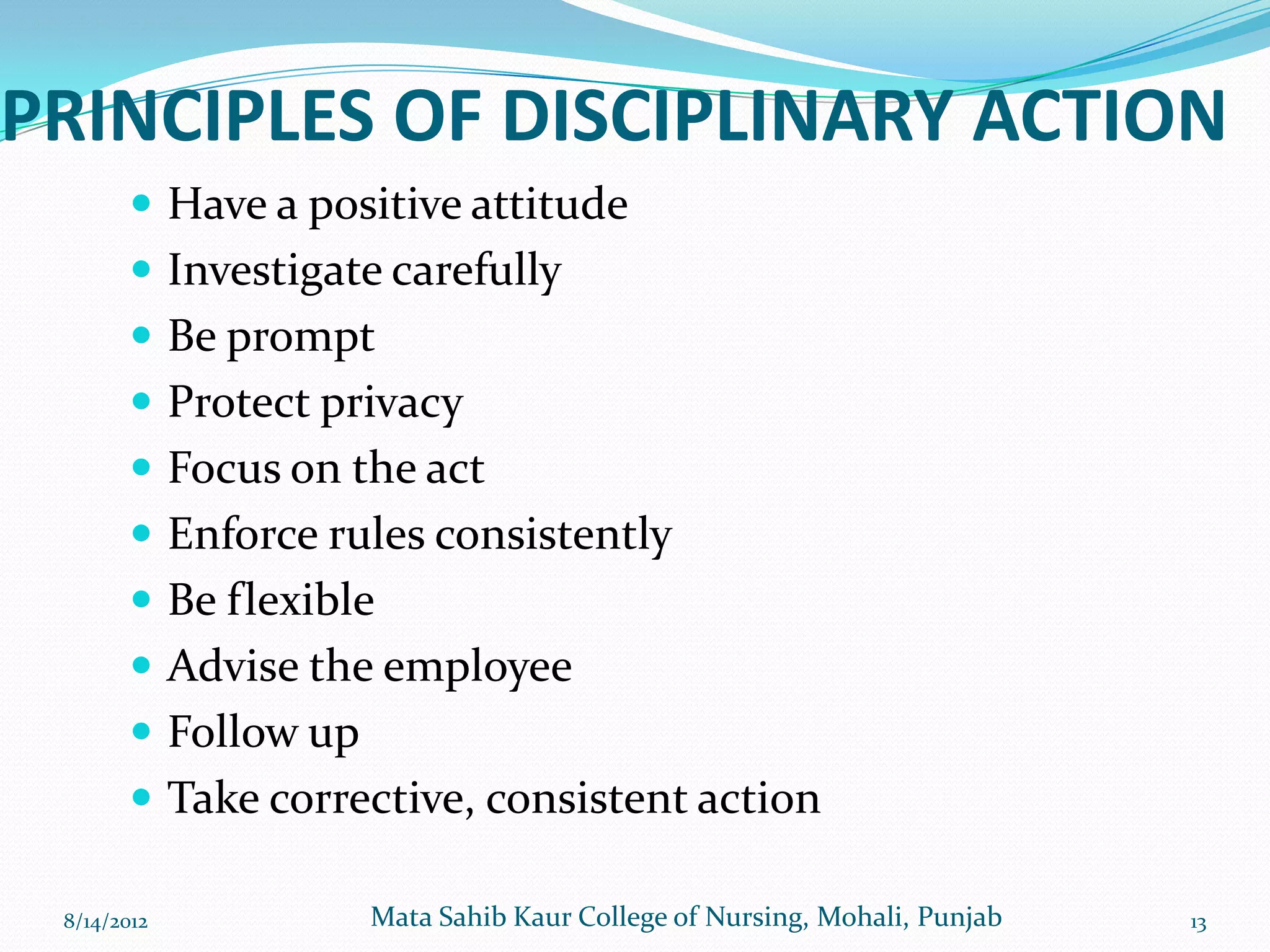Discipline in nursing | PPTX