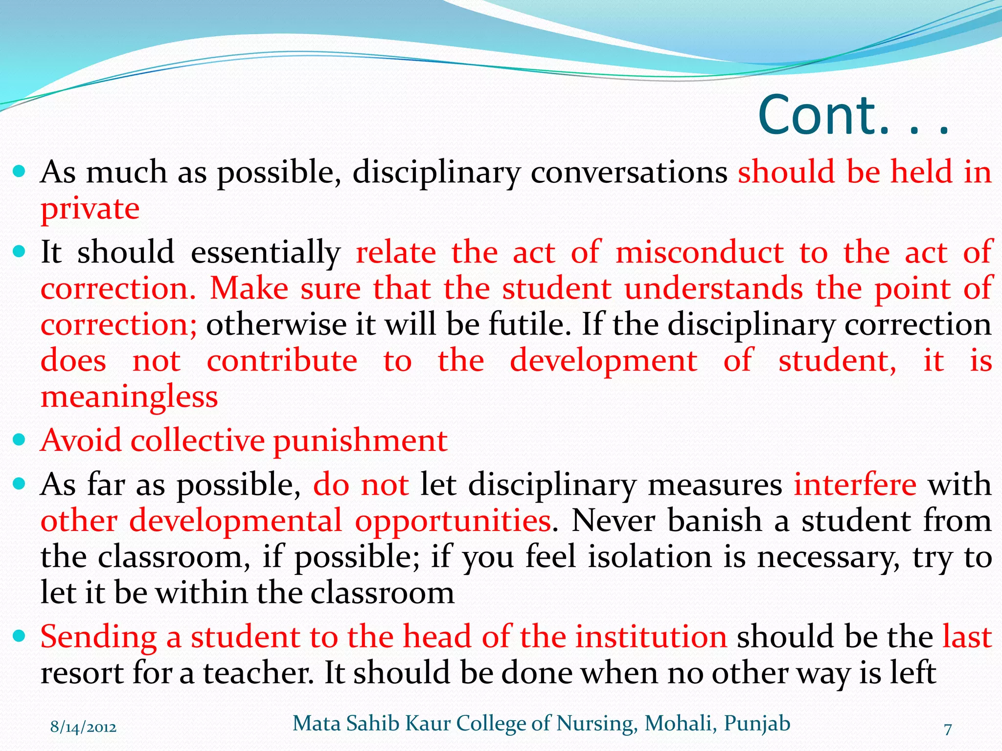 Discipline in nursing | PPTX