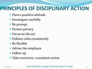 Discipline in nursing | PPTX