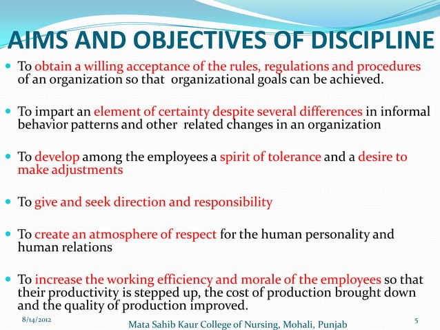 Discipline in nursing | PPTX | Law