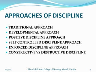 Discipline in nursing | PPTX