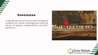 Discipline in school for the students .. | PDF