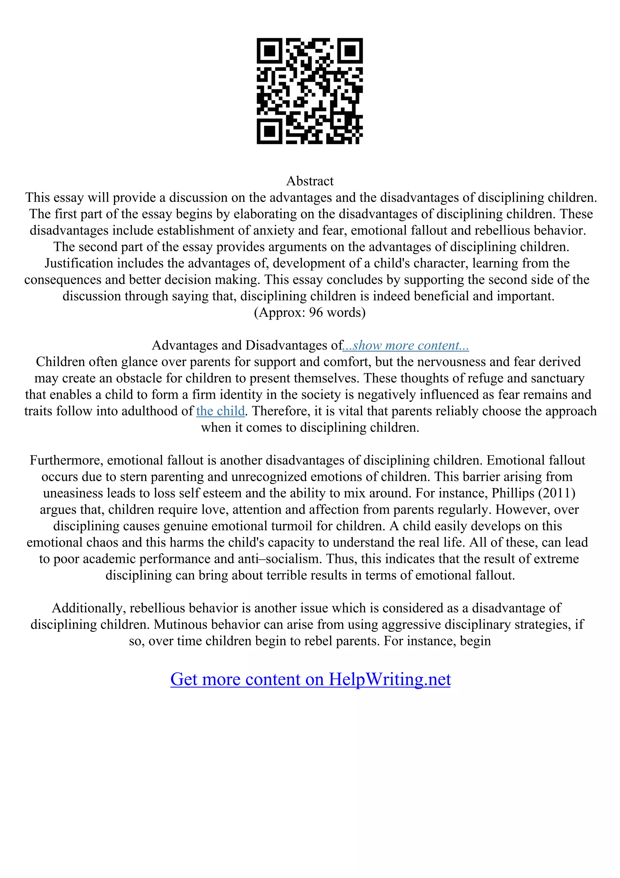 Discipline In School Essay | PDF