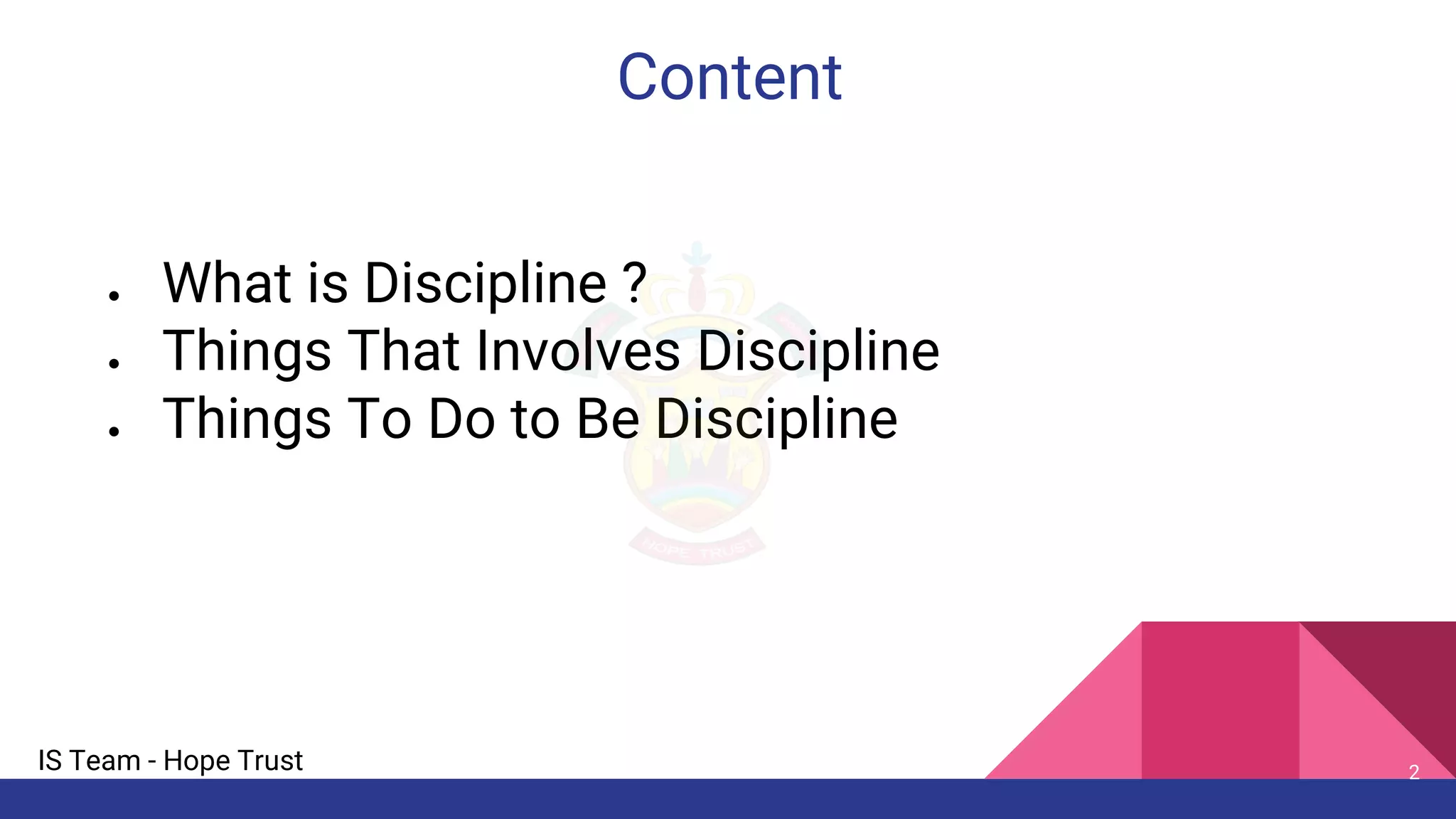 Importance of discipline in our life. | PDF