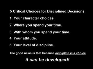 Discipline Of A Leader | PPT