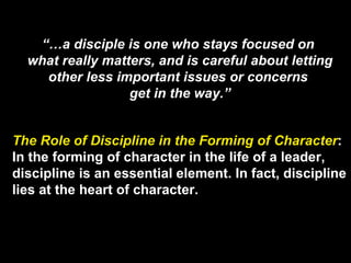 Discipline Of A Leader | PPT