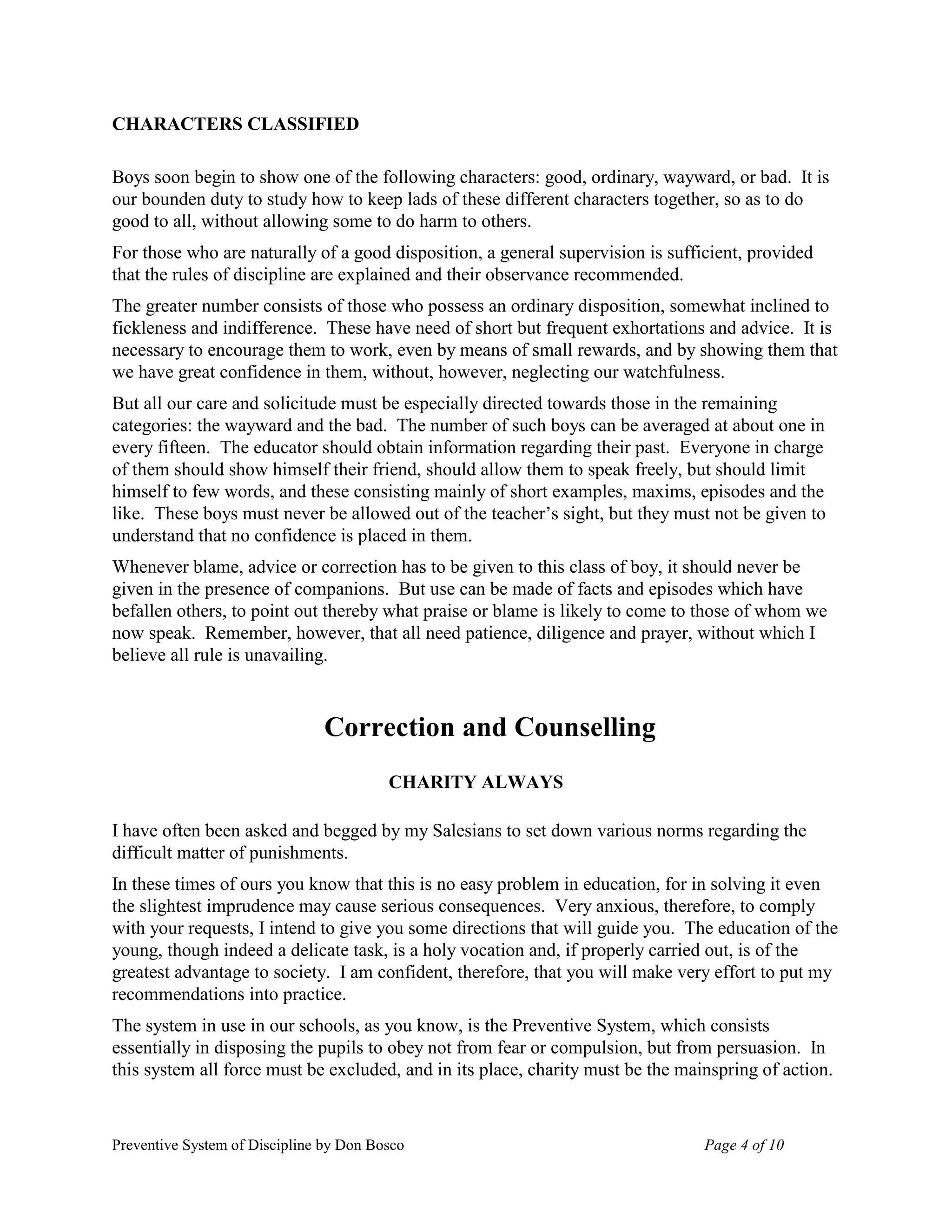 Discipline of St John Bosco | PDF