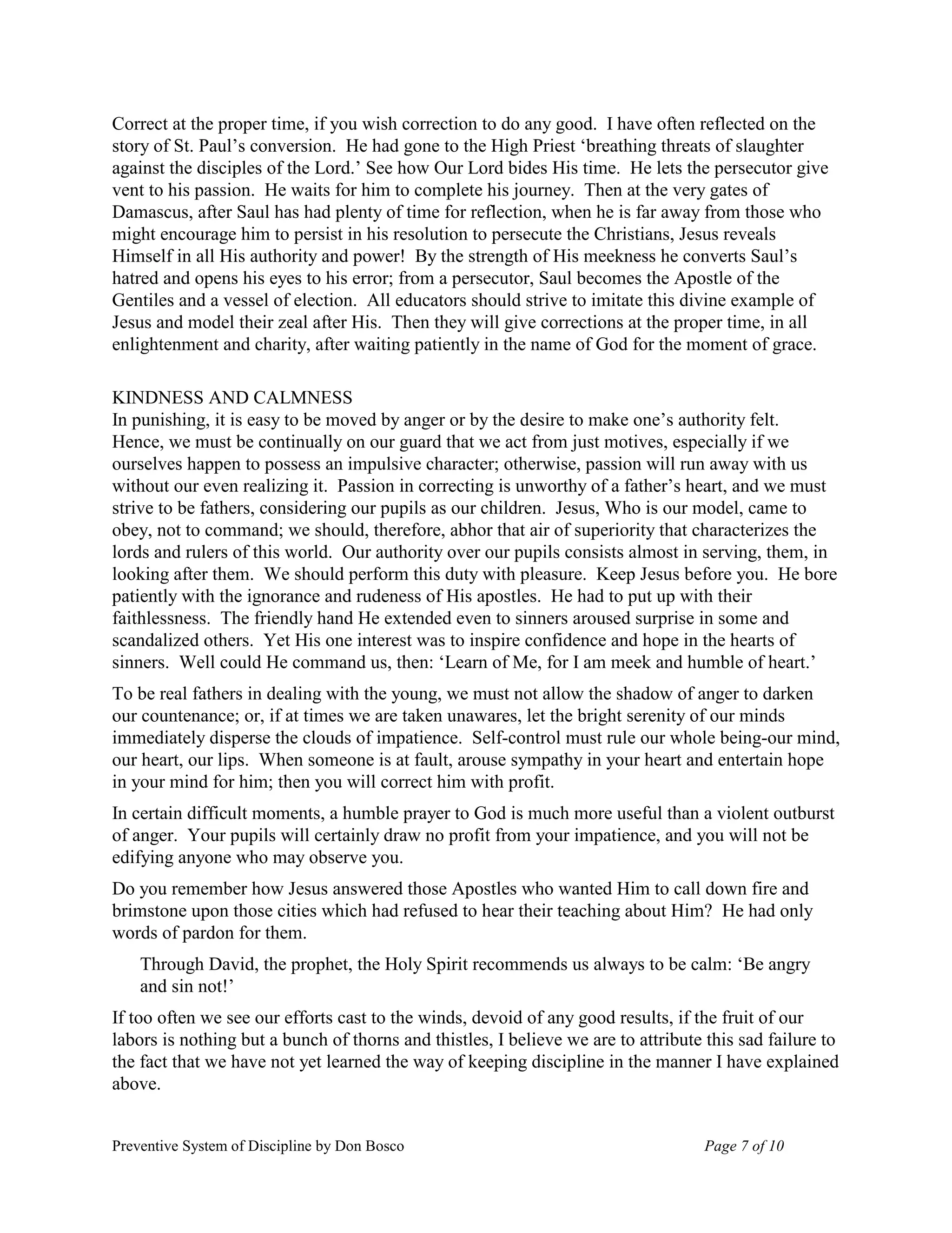Discipline of St John Bosco | PDF