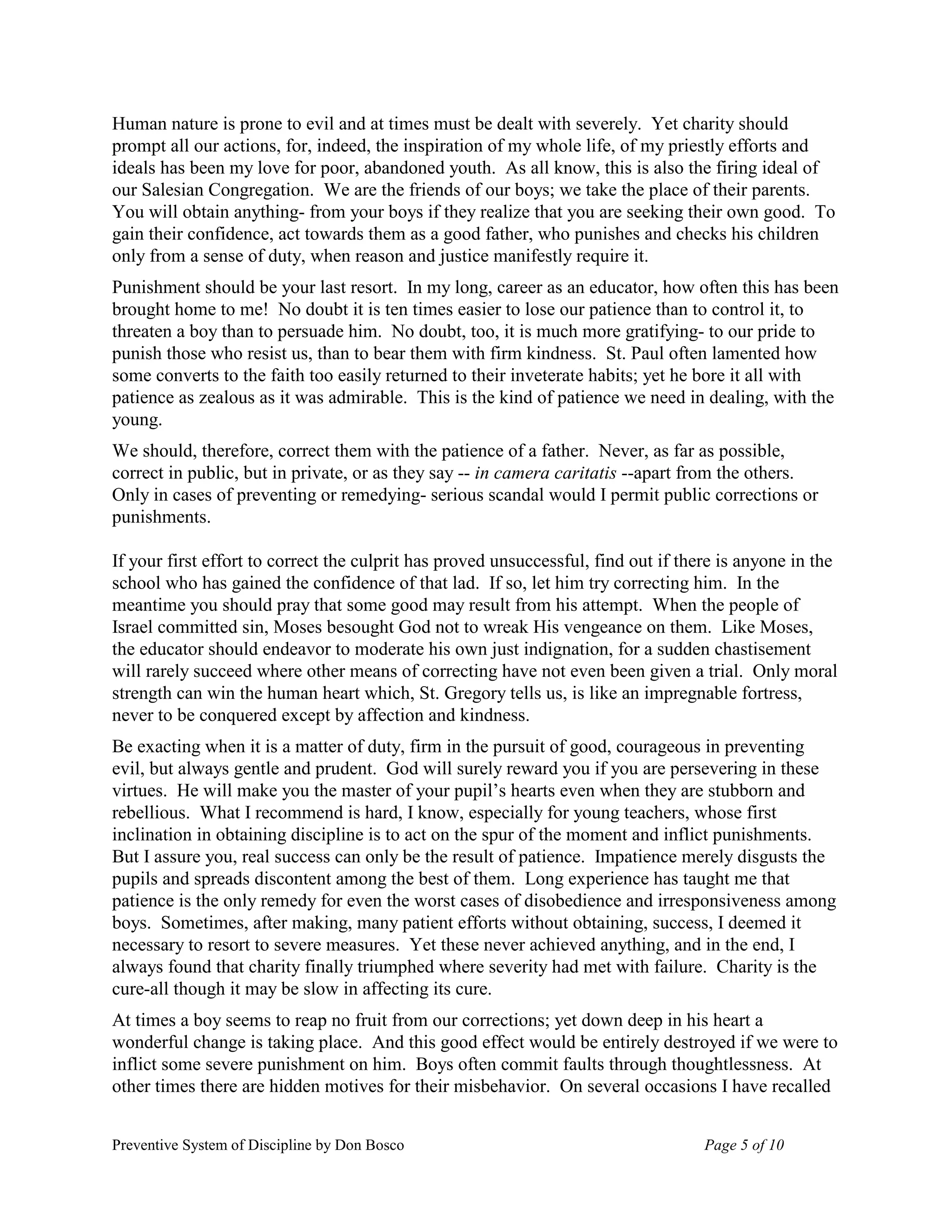 Discipline of St John Bosco | PDF