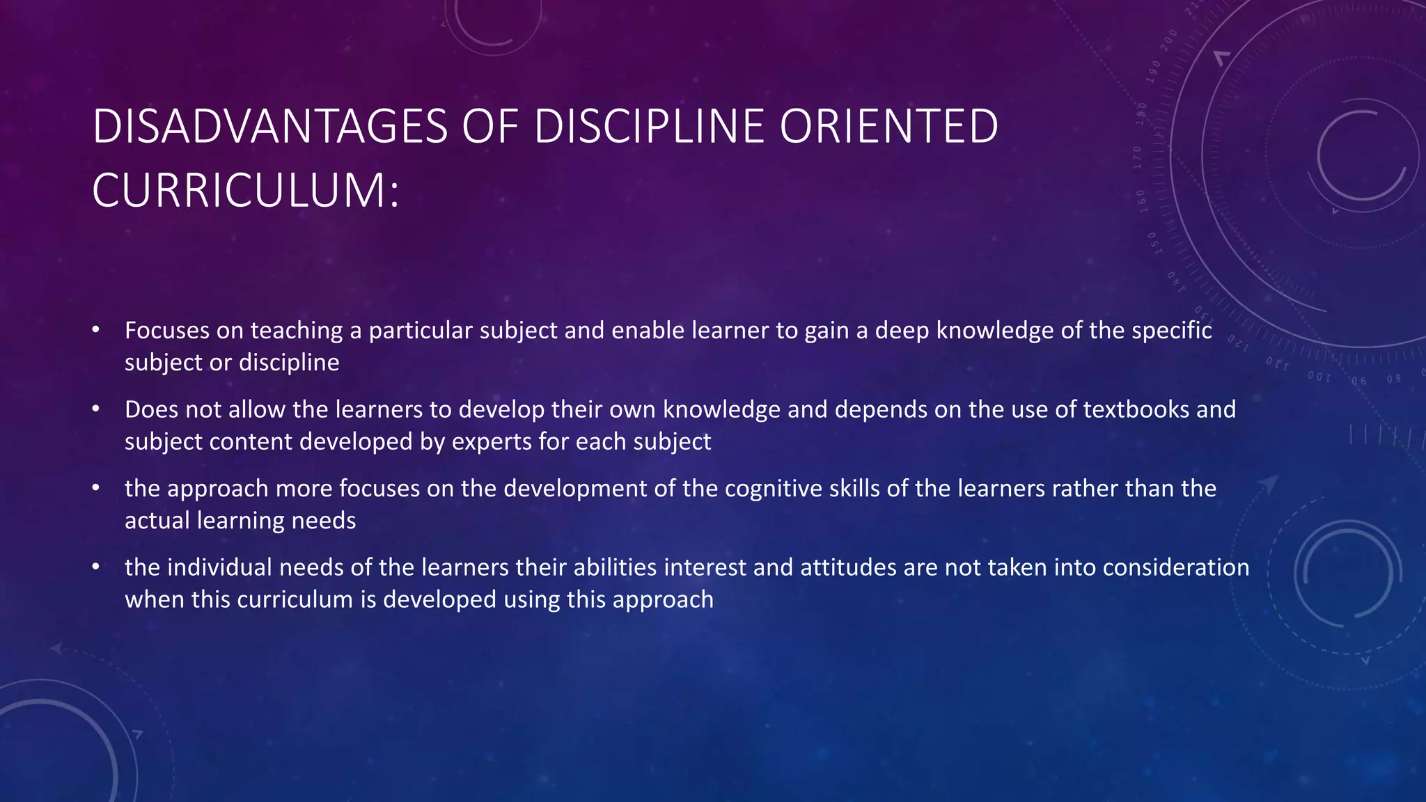 DISCIPLINE ORIENTED CURRICULUM | PPTX