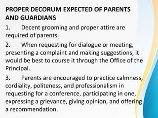 Discipline parents orientation2019 | PPT