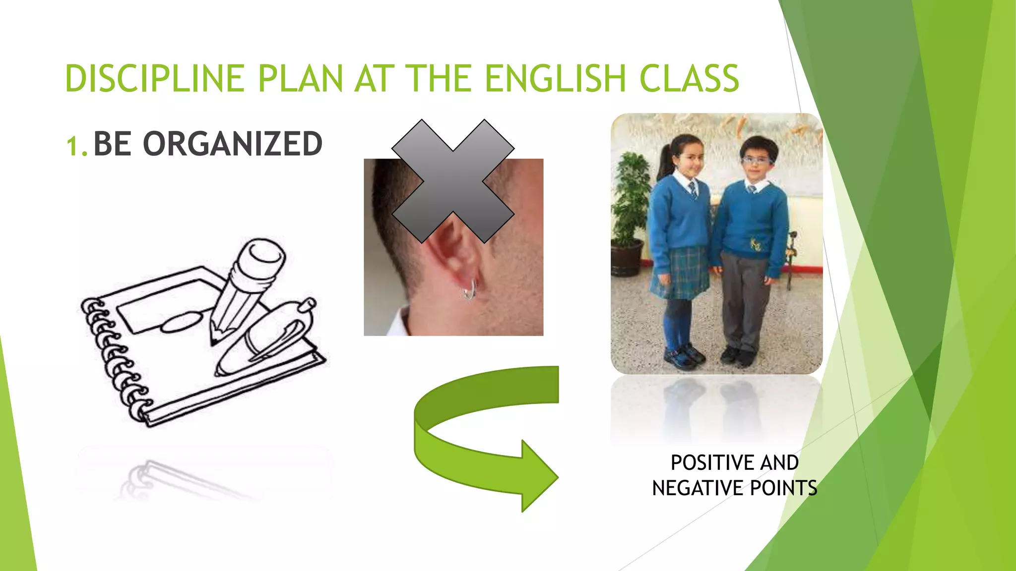 Discipline plan at the english class | PPTX