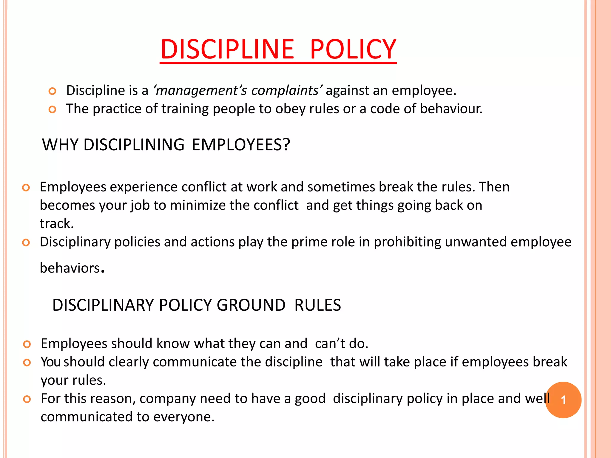 Discipline policy | PPTX