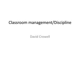 Discipline power point | PPTX