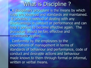 Discipline Ppt | PPT
