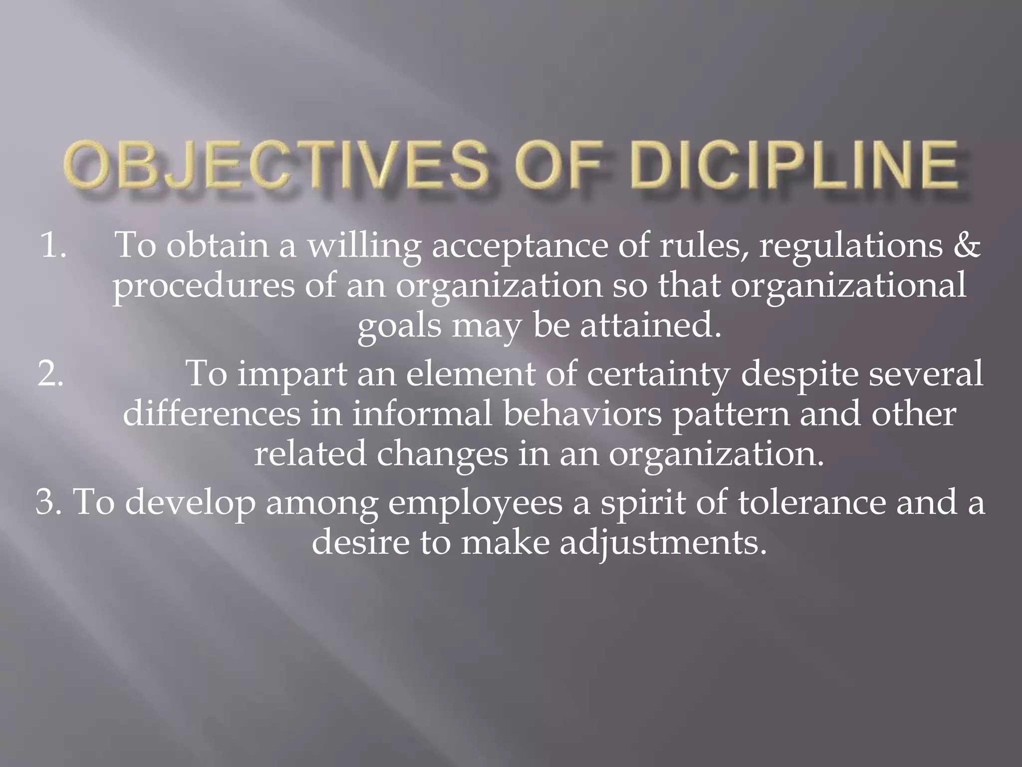 Discipline pptx | PPT