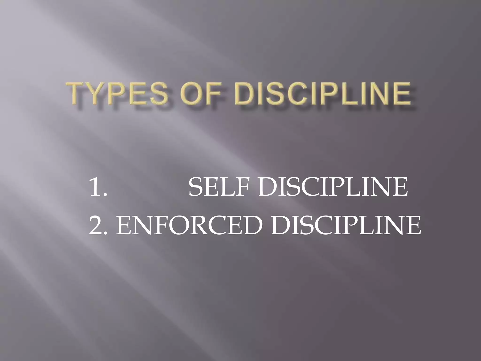 Discipline pptx | PPT