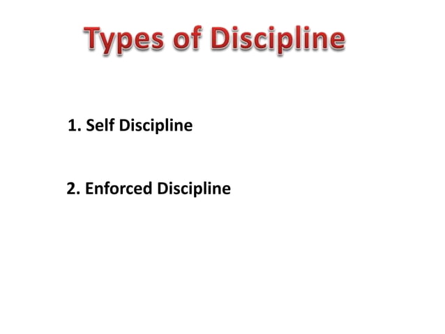Presentation on Discipline | PPTX | Careers