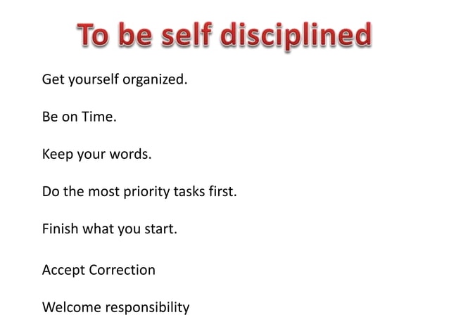 Presentation on Discipline | PPTX | Careers