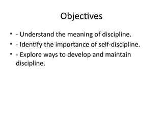 Discipline and ideas powerPresentationss | PPTX