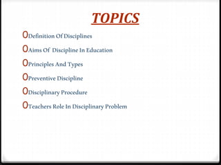 Disciplines | PPTX | Secondary Education | Education