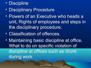 Discipline | PPT