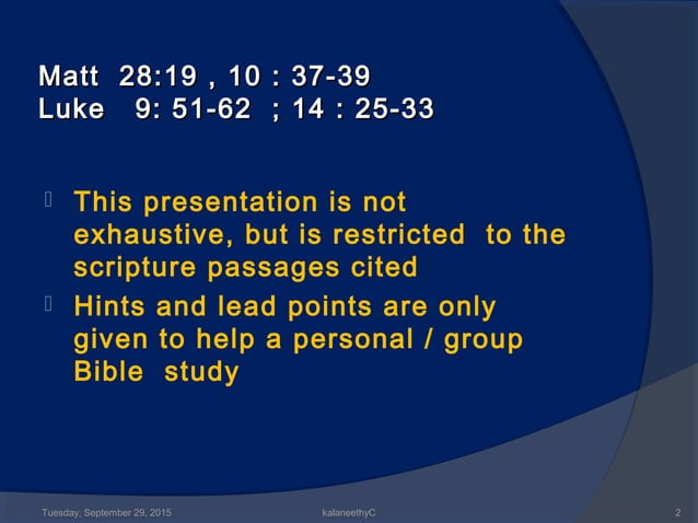 Disciplines for Christian Discipleship | PPT
