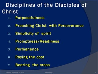 Disciplines for Christian Discipleship | PPT