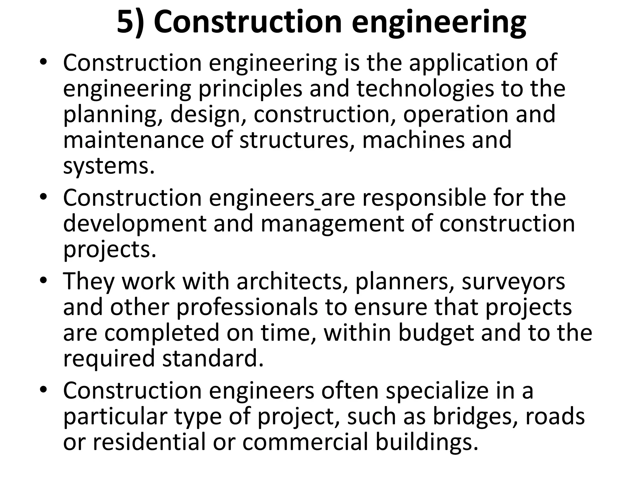 Various disciplines of civil engineering | PPTX