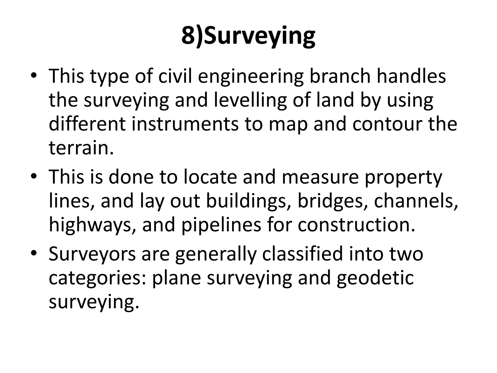 Various disciplines of civil engineering | PPTX