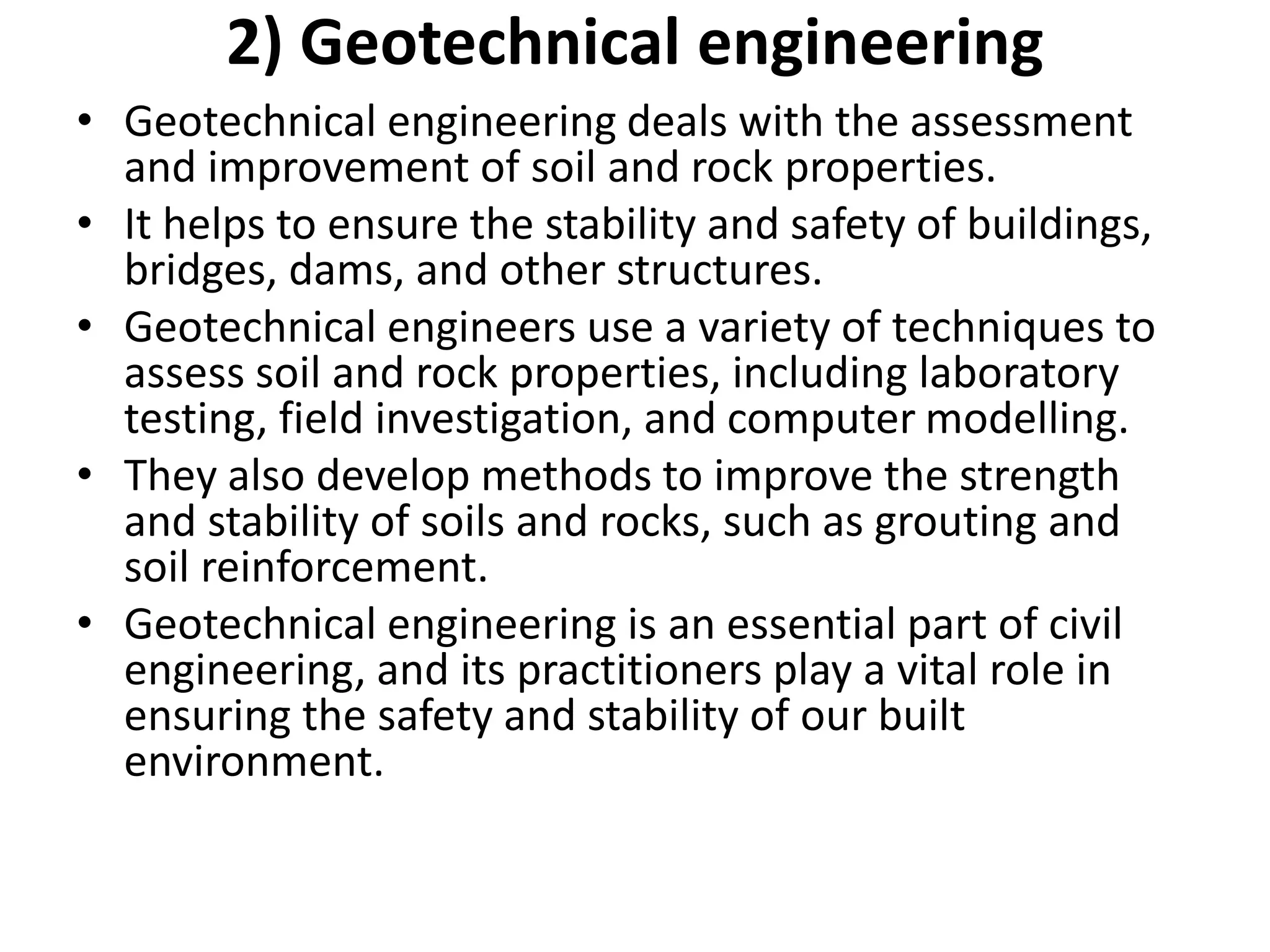 Various disciplines of civil engineering | PPTX