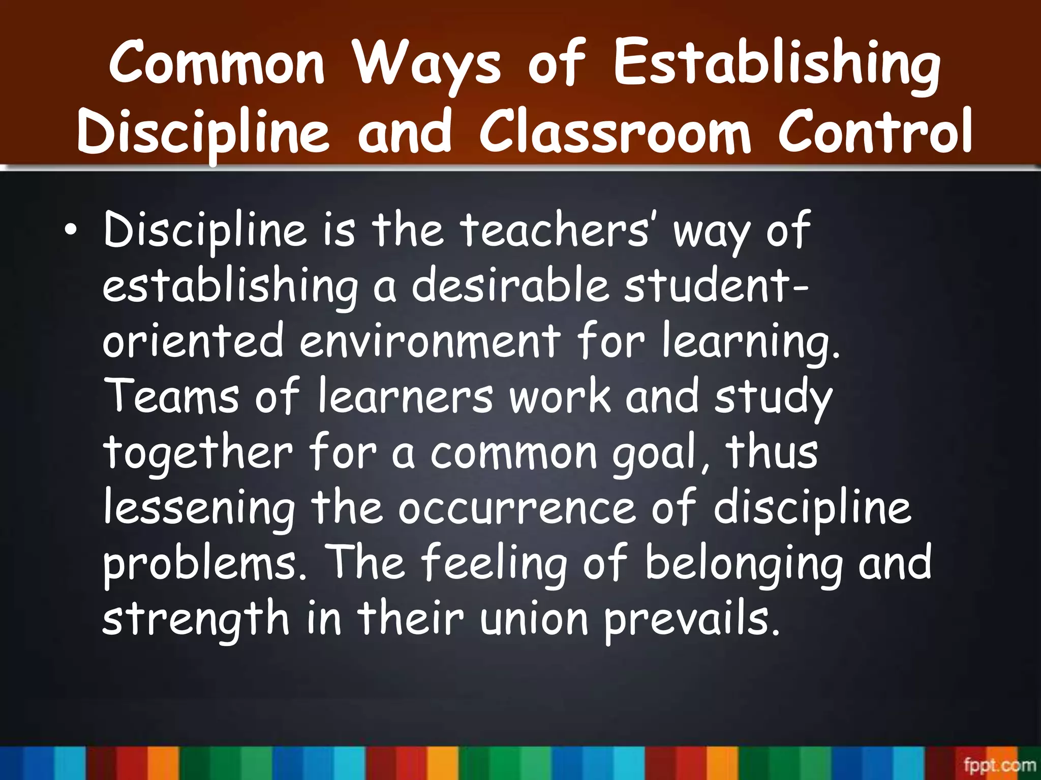 Discipline Techniques for Preschool Classroom | PPTX