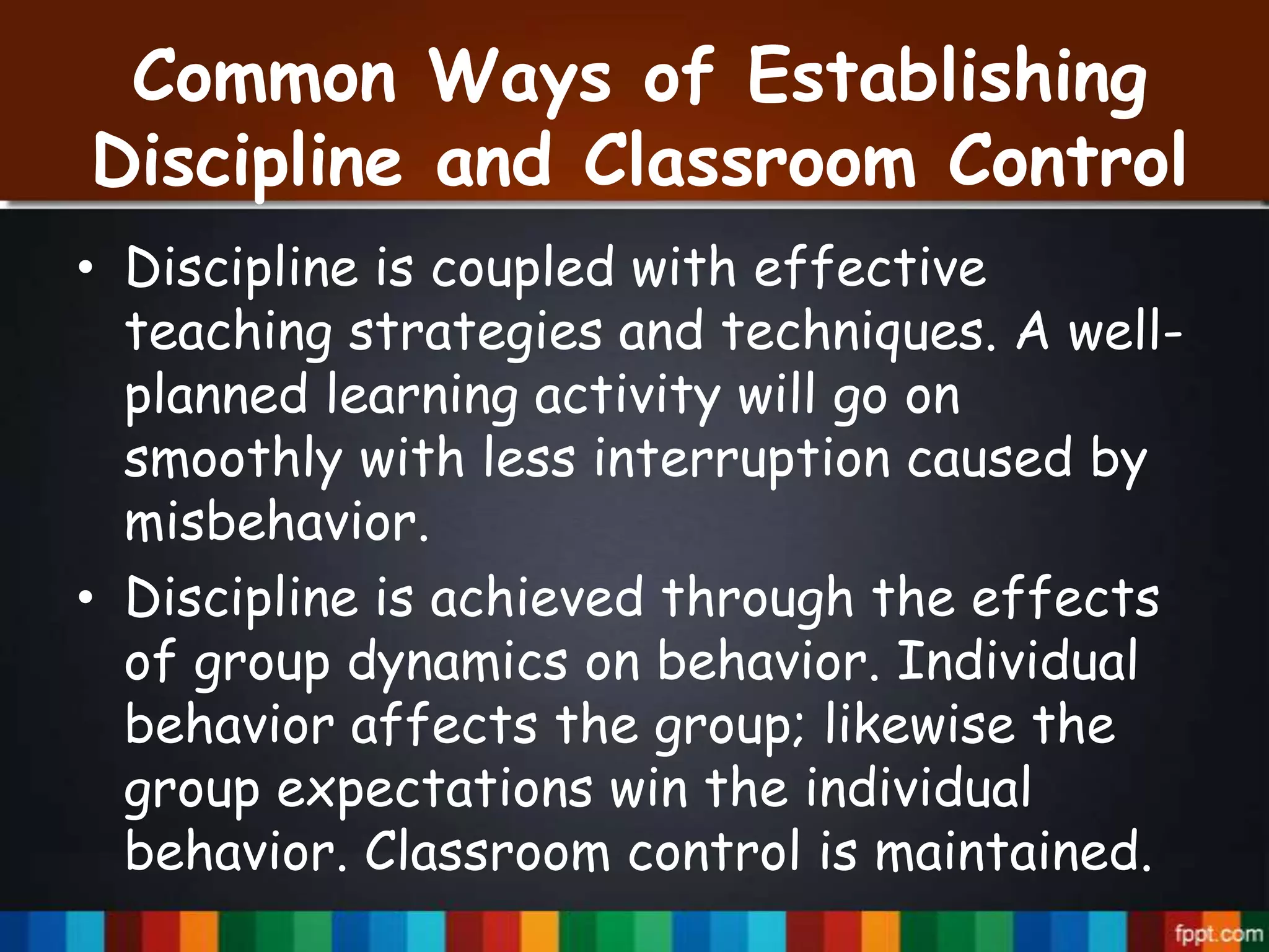 Discipline Techniques for Preschool Classroom | PPTX