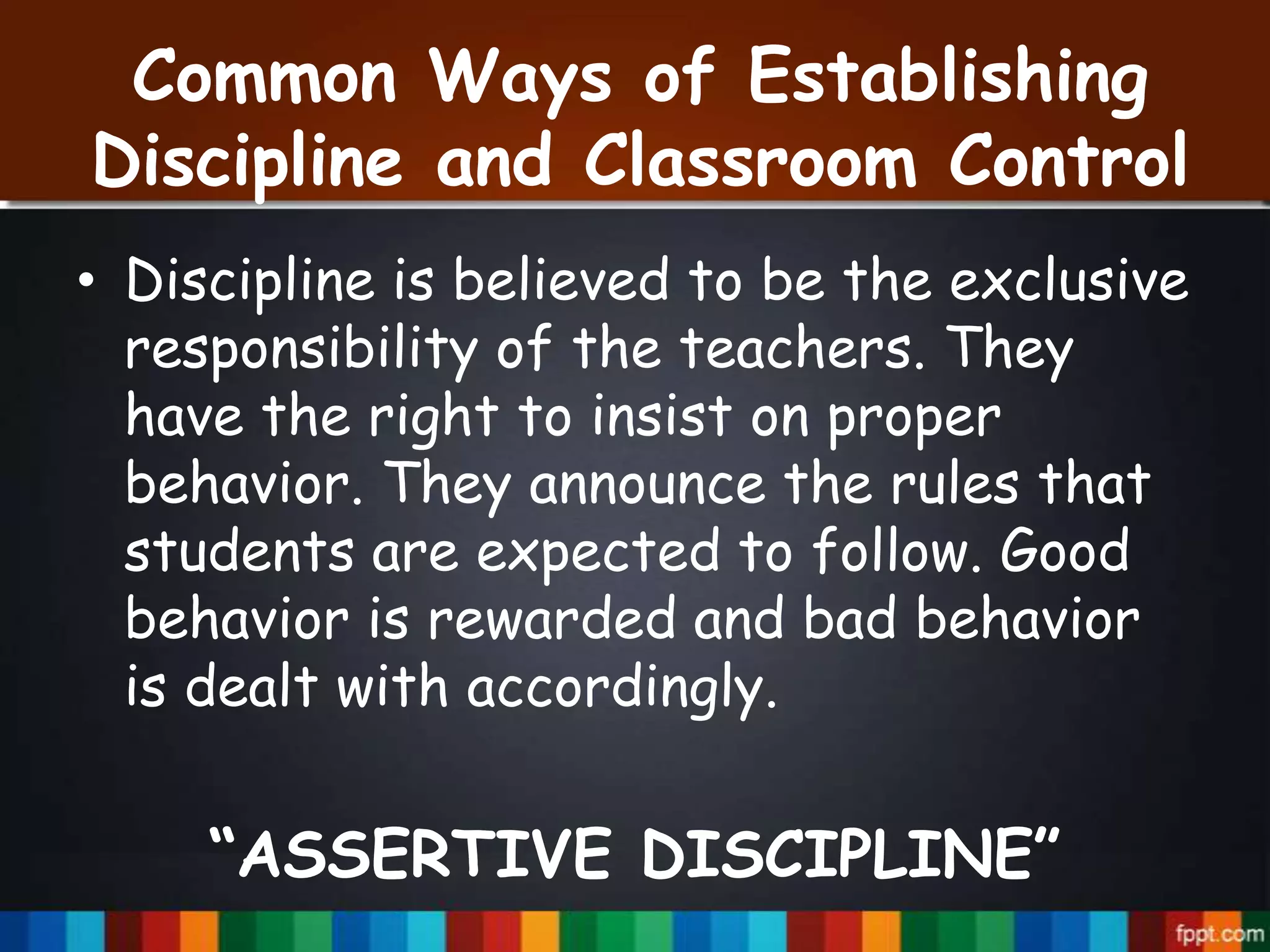 Discipline Techniques for Preschool Classroom | PPTX