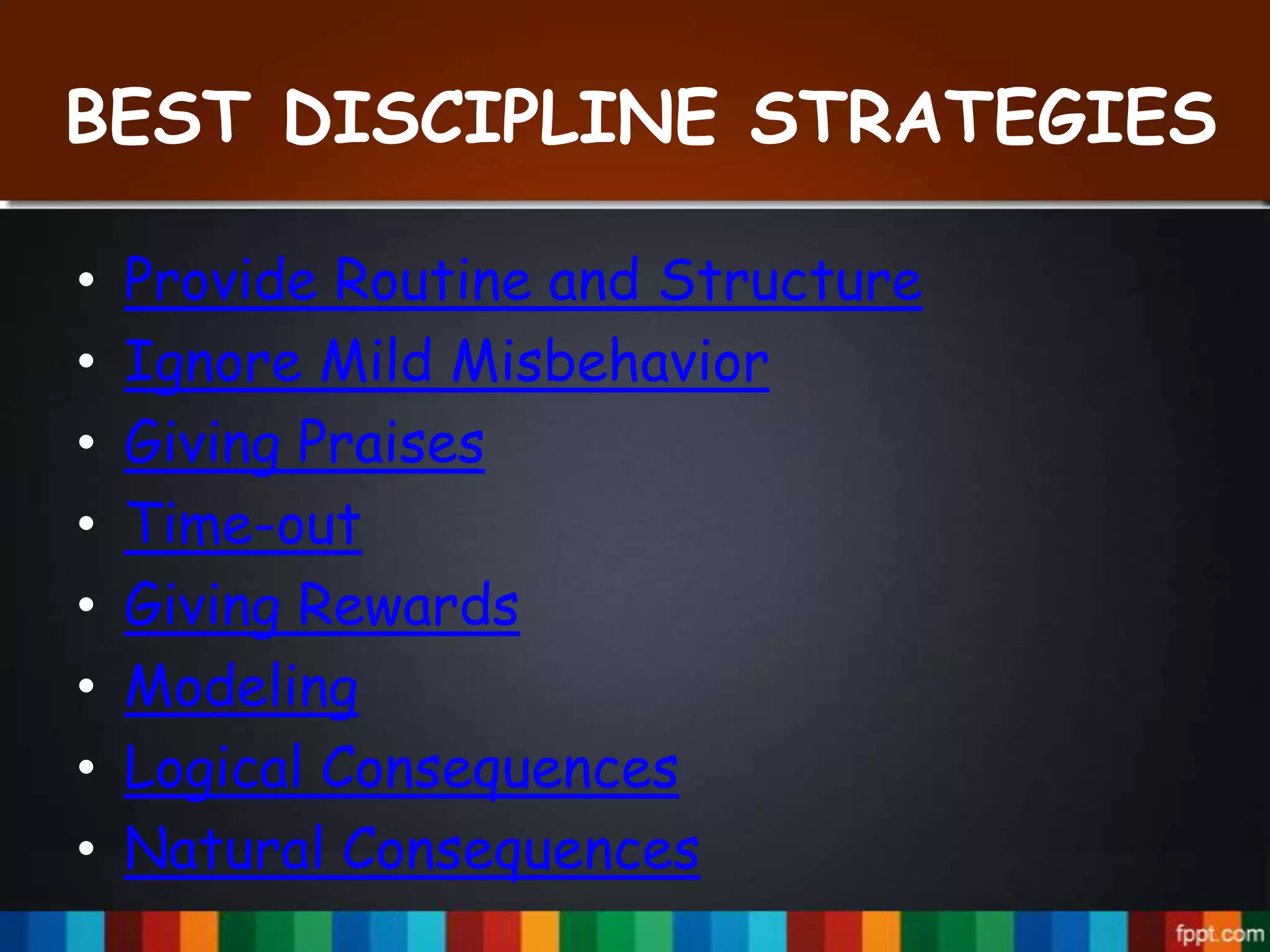 Discipline Techniques for Preschool Classroom | PPTX